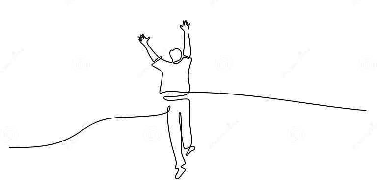 Continuous One Line Drawing of Hope. Symbolizing Optimism and a Bright ...