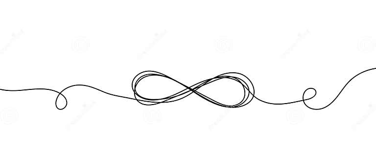 Continuous One Line Drawing of Infinity Sign Stock Vector ...