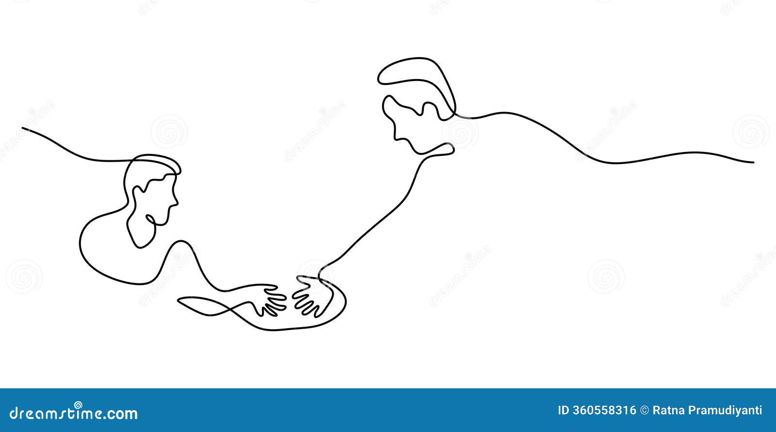 Continuous One Line Drawing of Kindness. Symbolizing Empathy and Care ...