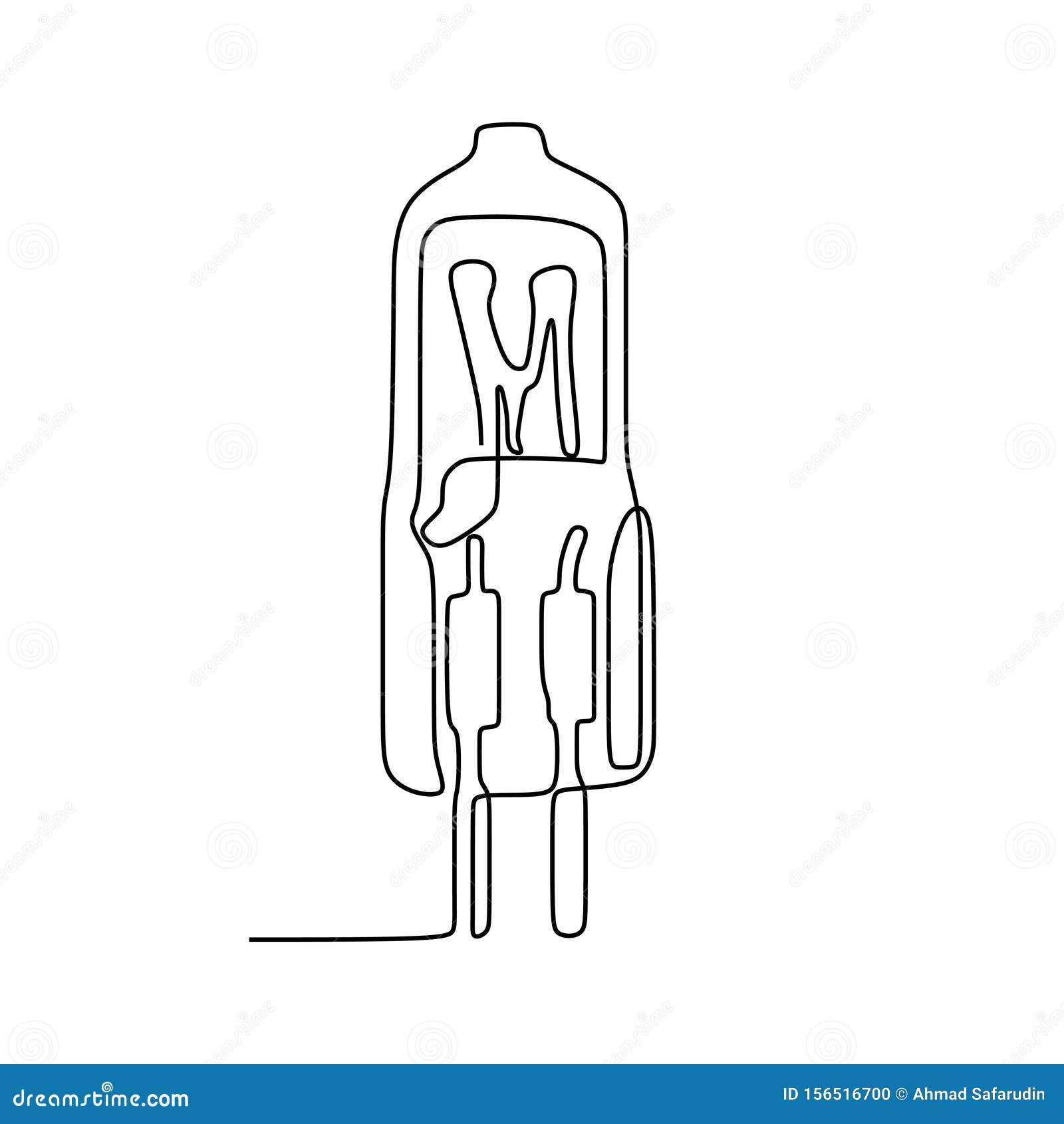 Continuous One Line Drawing Light Bulb Symbol Idea and Creativity ...