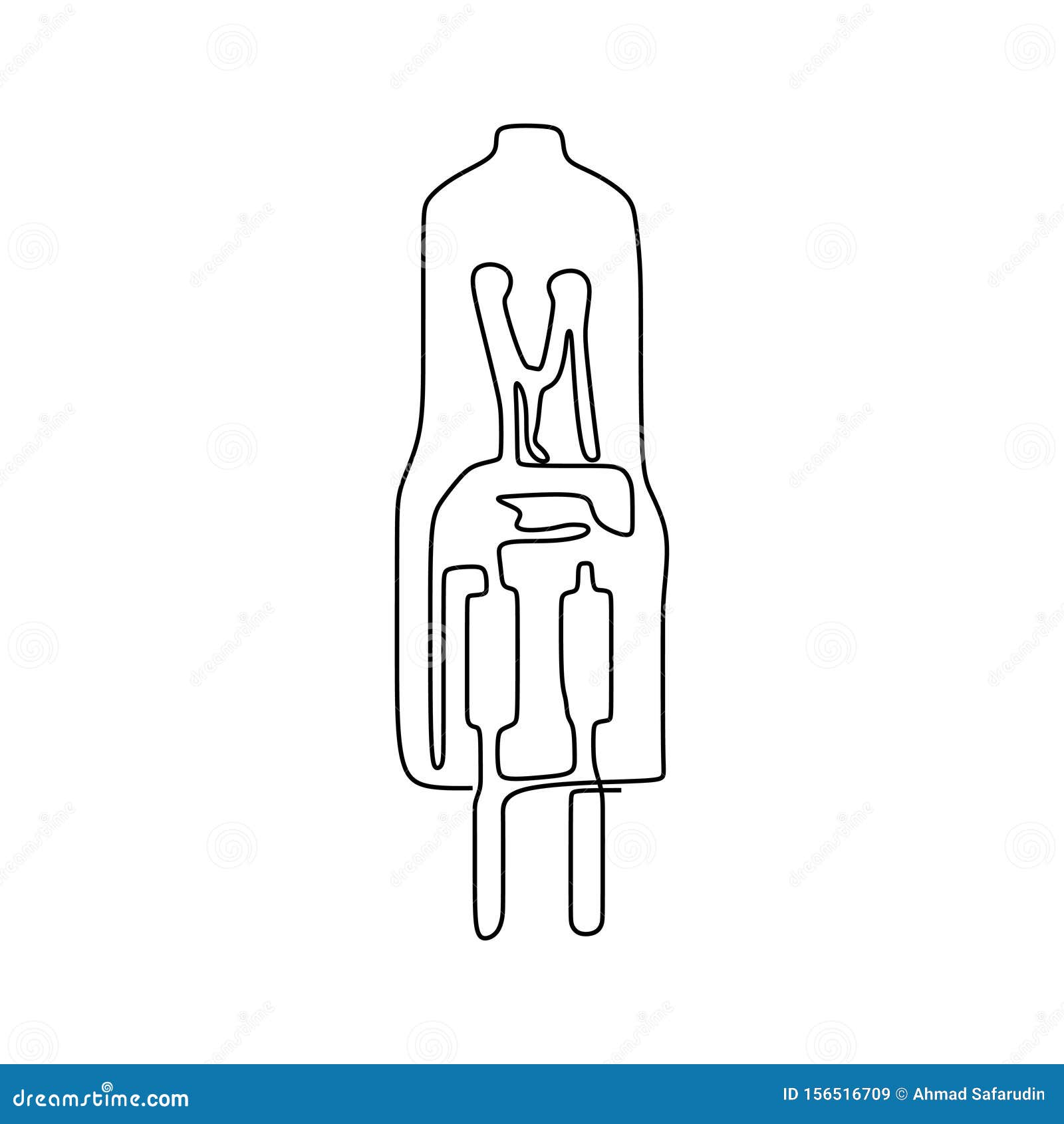 Continuous One Line Drawing Light Bulb Symbol Idea and Creativity ...