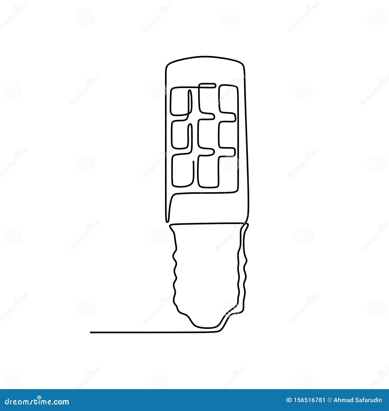 Continuous One Line Drawing Light Bulb Symbol Idea and Creativity ...