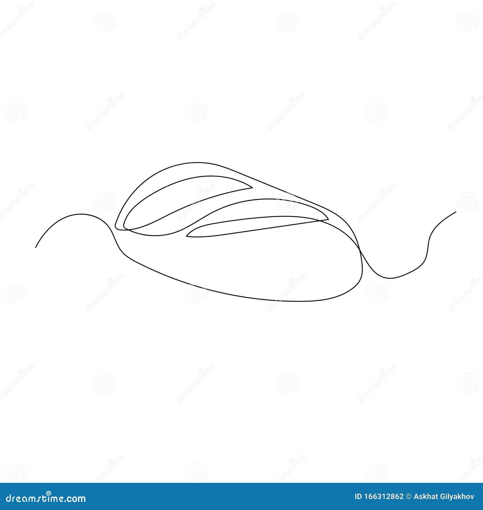 Continuous One Line Drawing Loaf of Bread. Vector Illustration. Stock ...