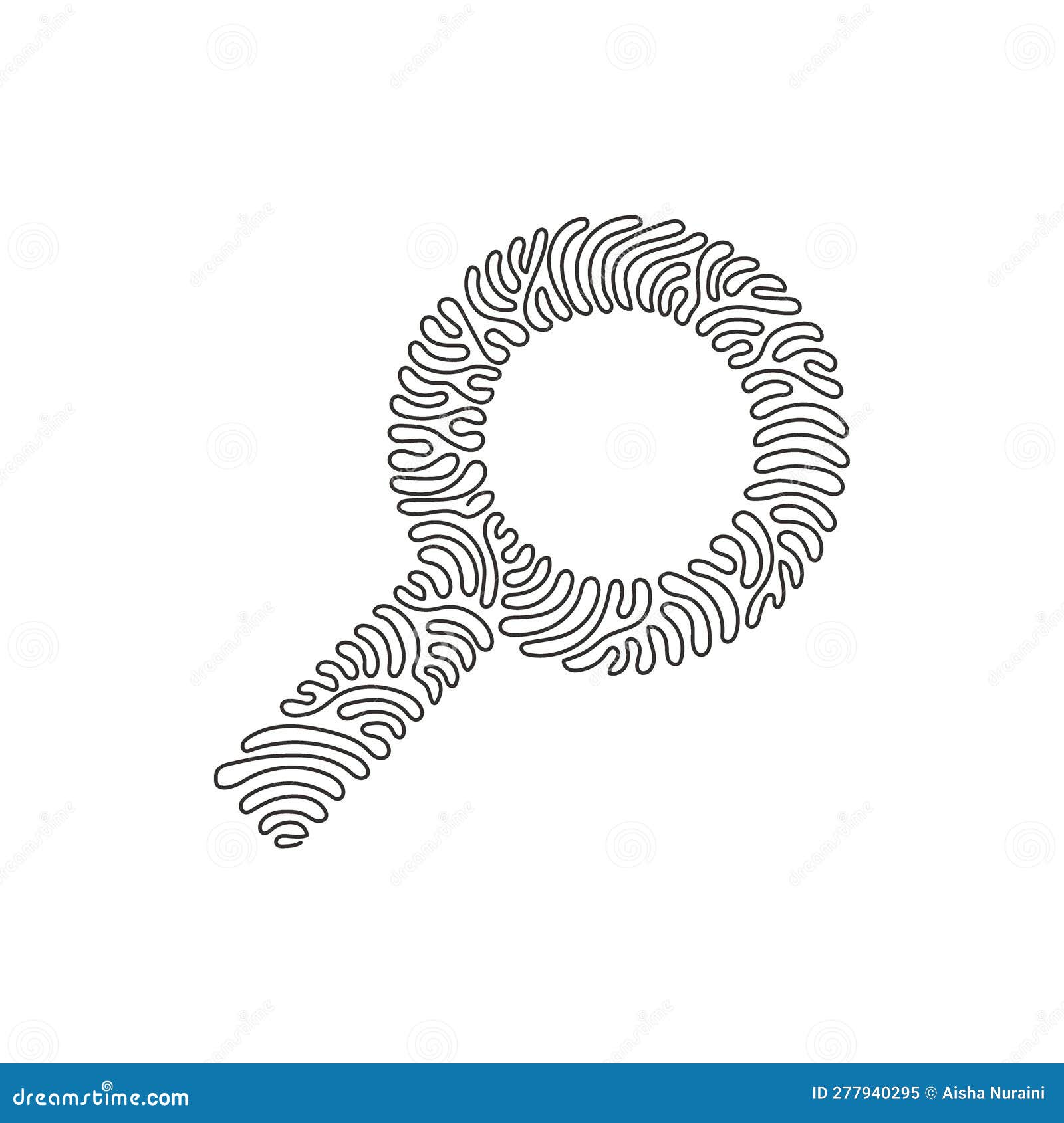 Continuous One Line Drawing Magnifying Glass or Search Icon. Flat ...