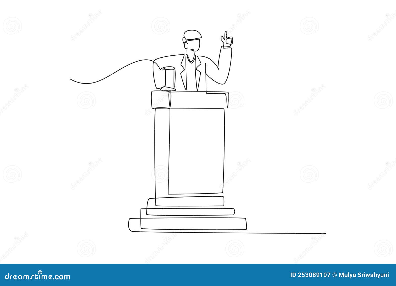 Manager Fills the Training on the Pulpit. Stock Vector - Illustration ...