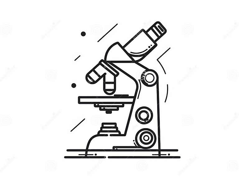 A Continuous One Line Drawing of a Microscope Laboratory in Modern ...