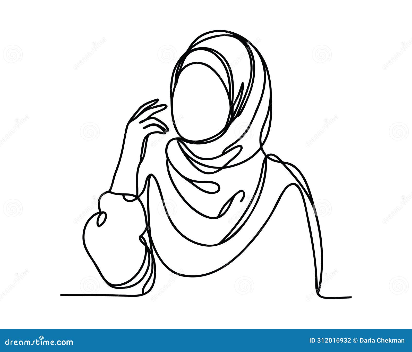 Continuous One Line Drawing Muslim Woman Stock Vector - Illustration of ... Continuous One Line Drawing Muslim Woman Stock Vector - Illustration of ...
