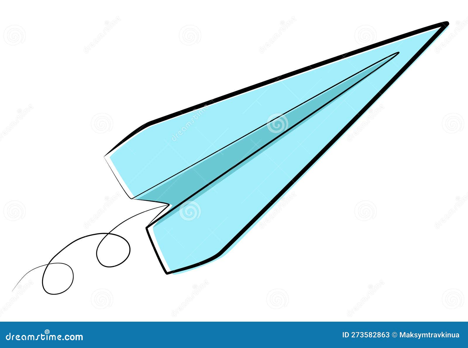 Continuous One Line Drawing of a Paper Plane Stock Vector ...