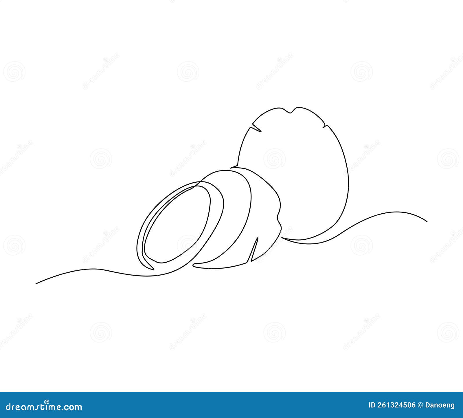 Continuous One Line Drawing of Potatoes. Sliced of Potato Vegetabe ...