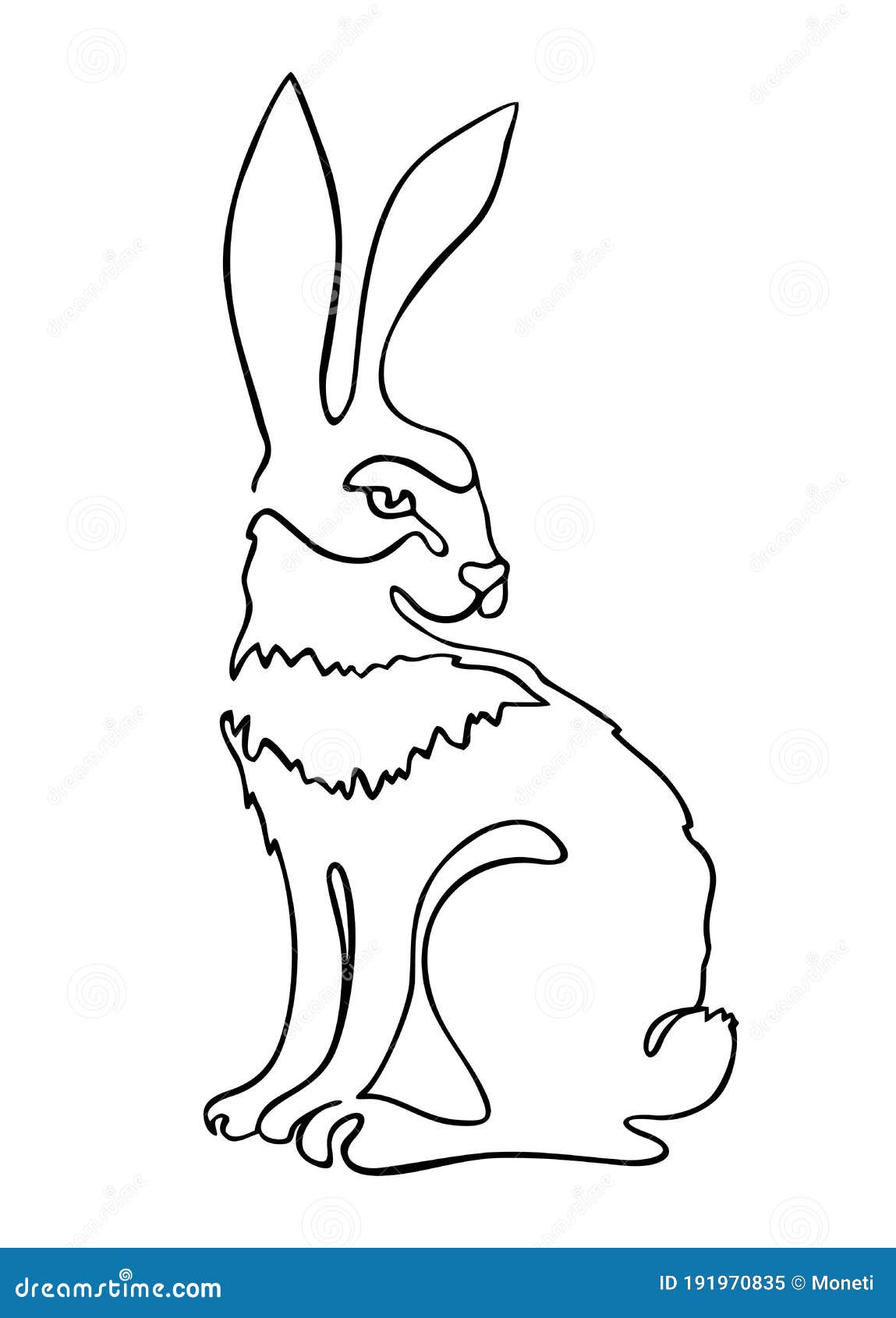 Hare Line Drawing