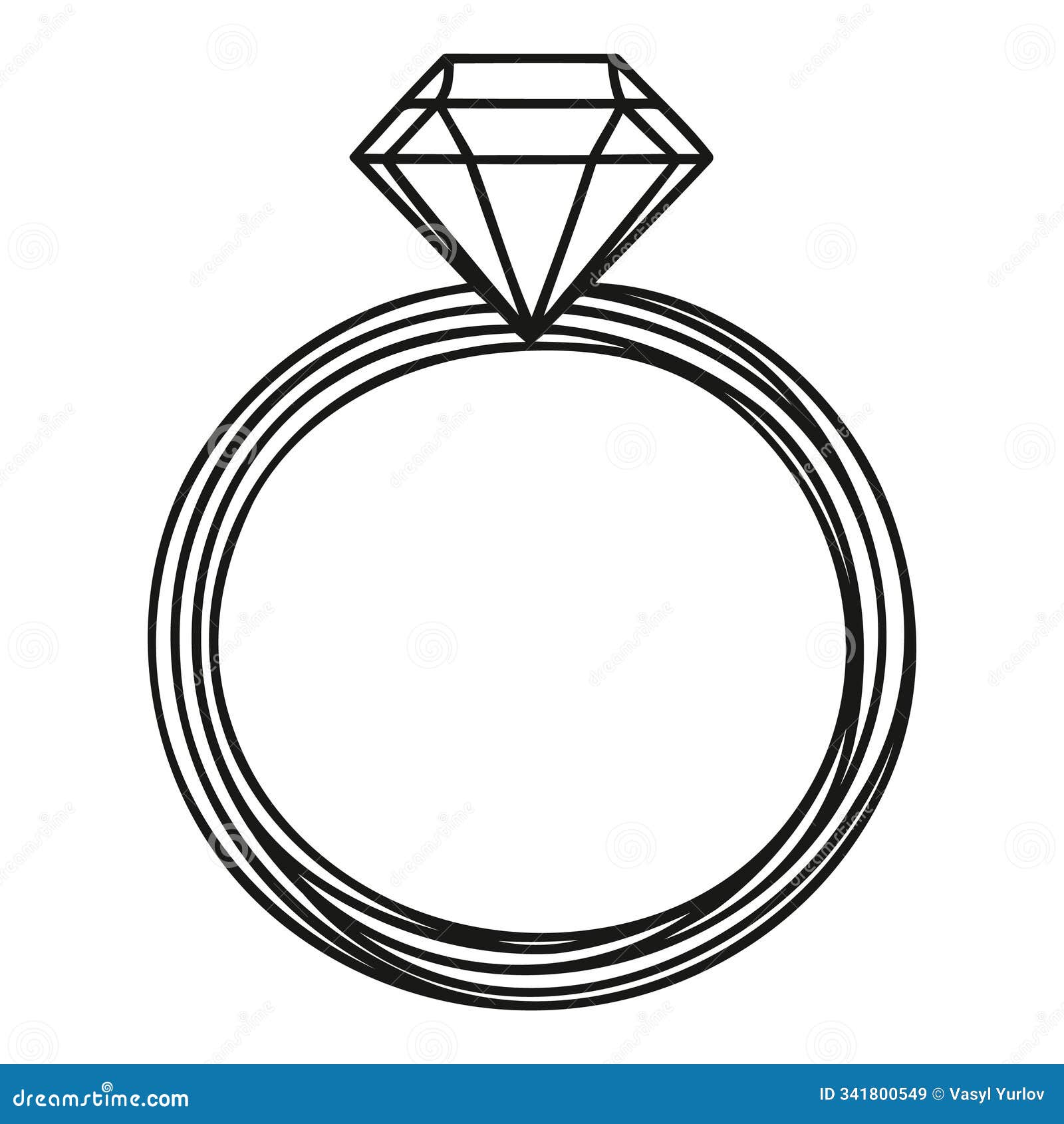 Continuous One Line Drawing of Ring Line Art Drawing Vector ...