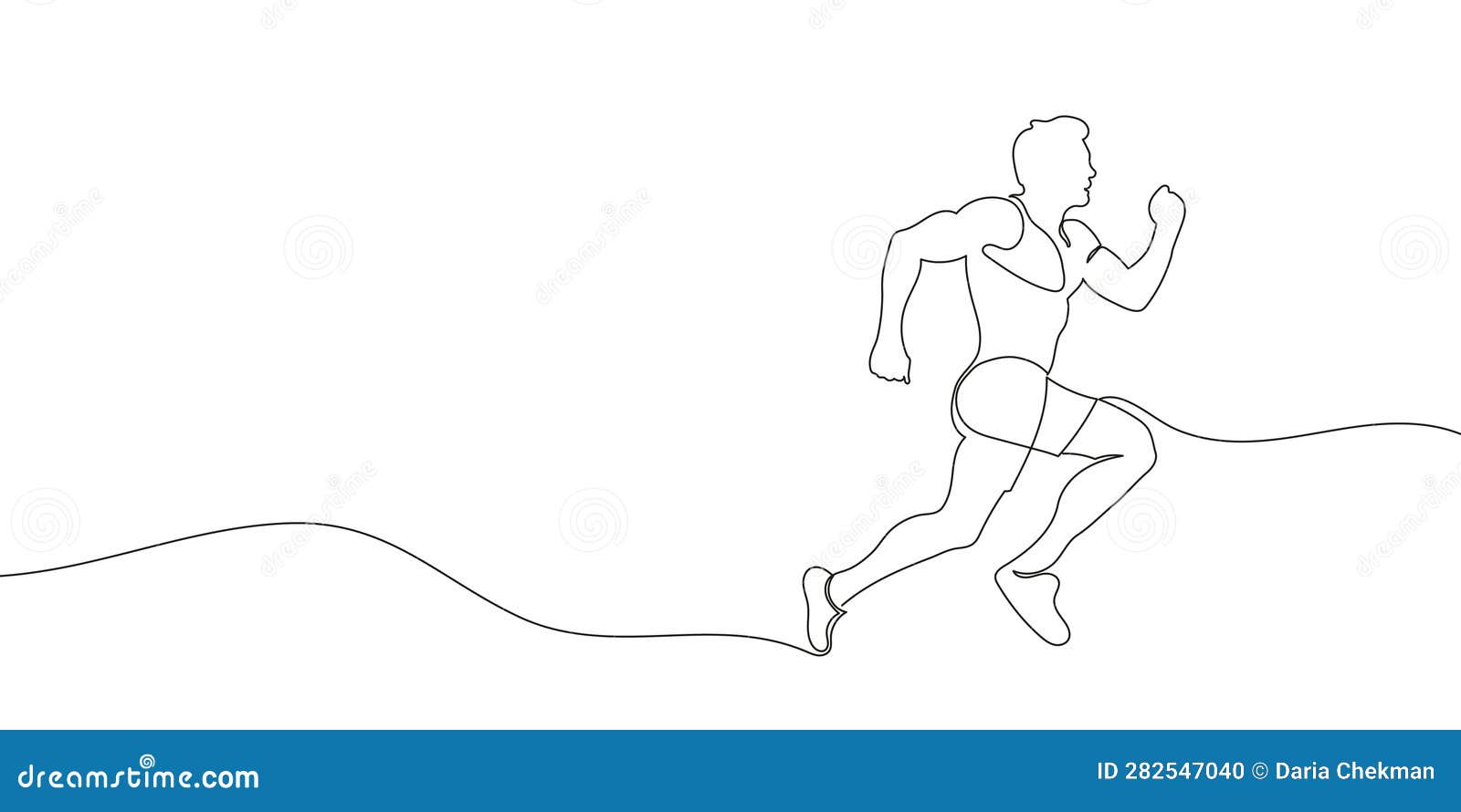 Continuous One Line Drawing of a Running Sportsman. Sports Running ... Continuous One Line Drawing of a Running Sportsman. Sports Running ...