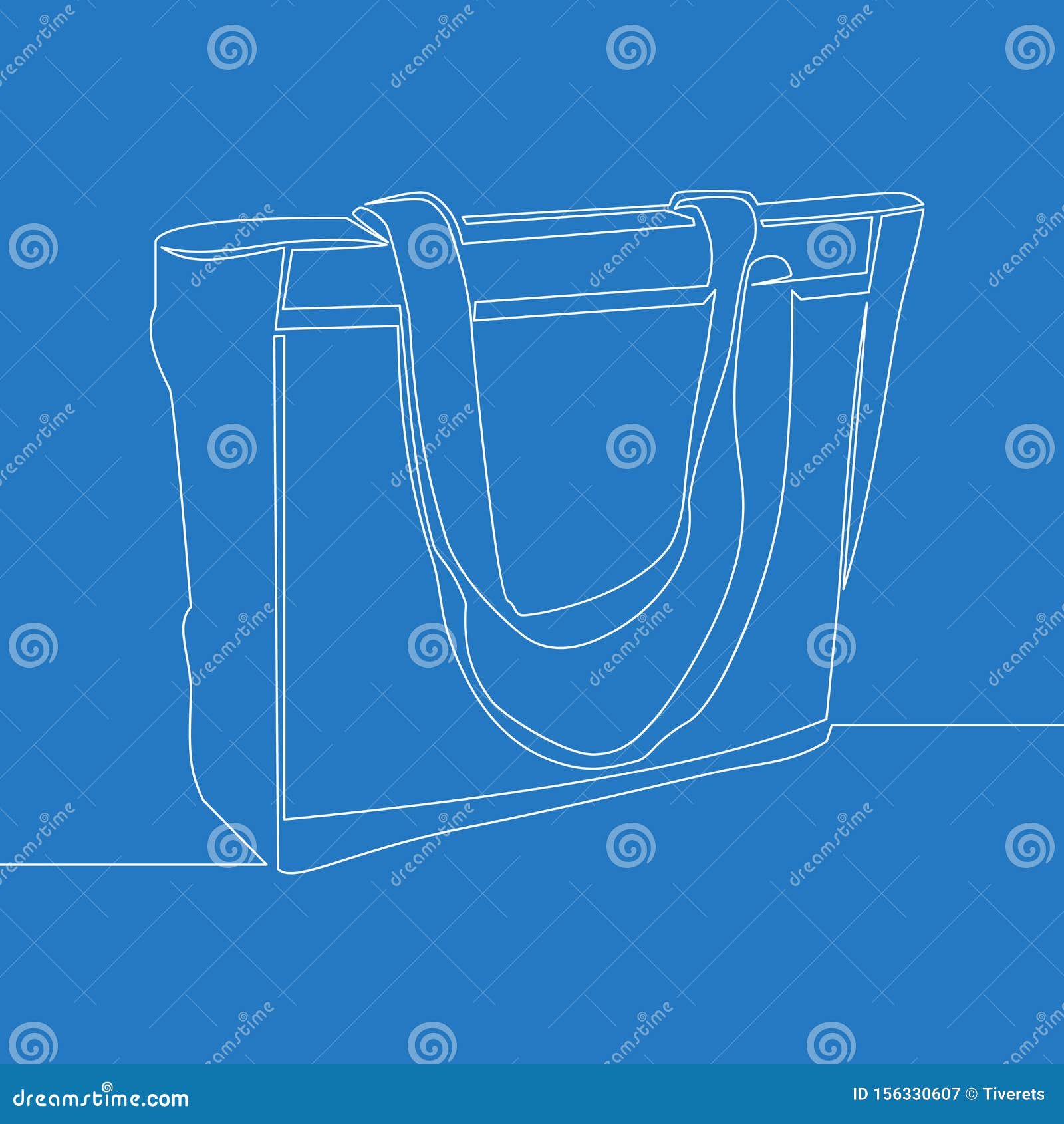 Continuous One Line Drawing Shopping Bag Concept Stock Vector ...
