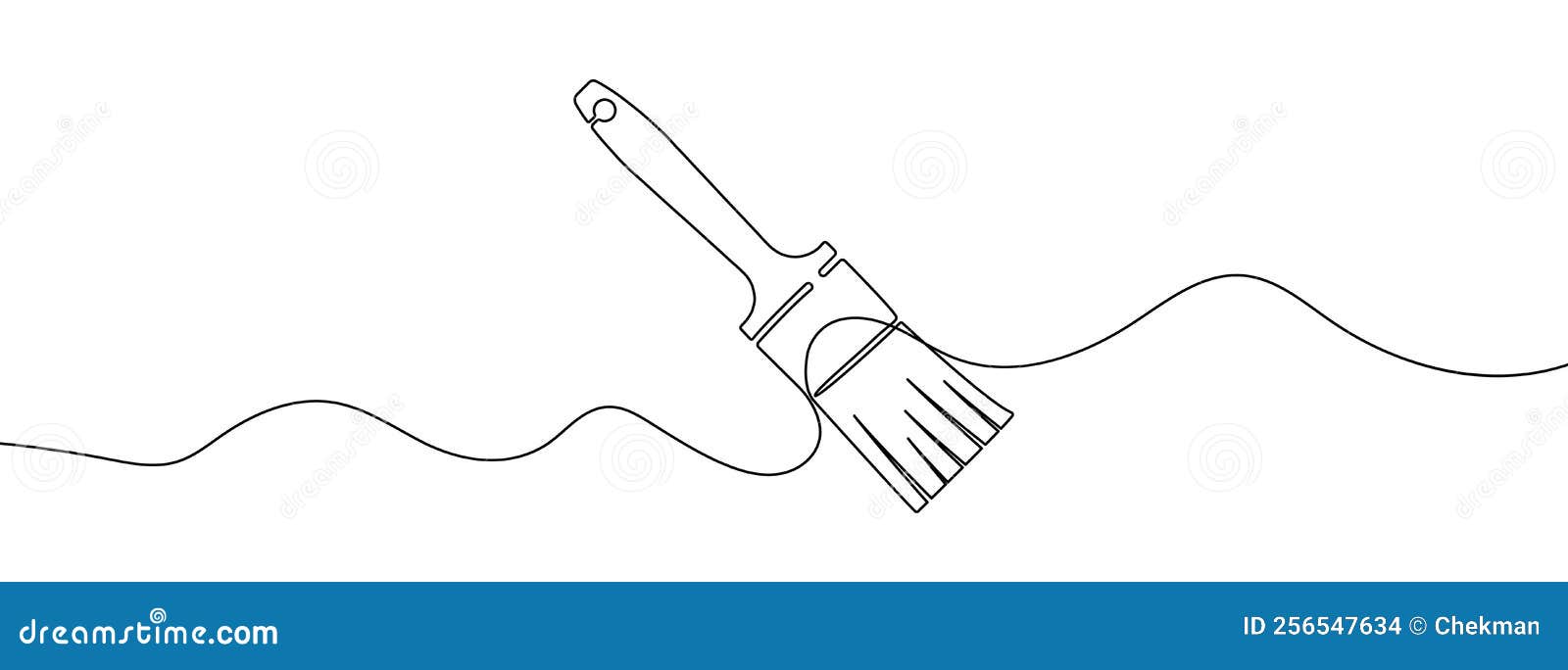 Paintbrush Continuous One Line Drawing Vector. Illustration Of Art ... Paintbrush Continuous One Line Drawing Vector. Illustration Of Art ...