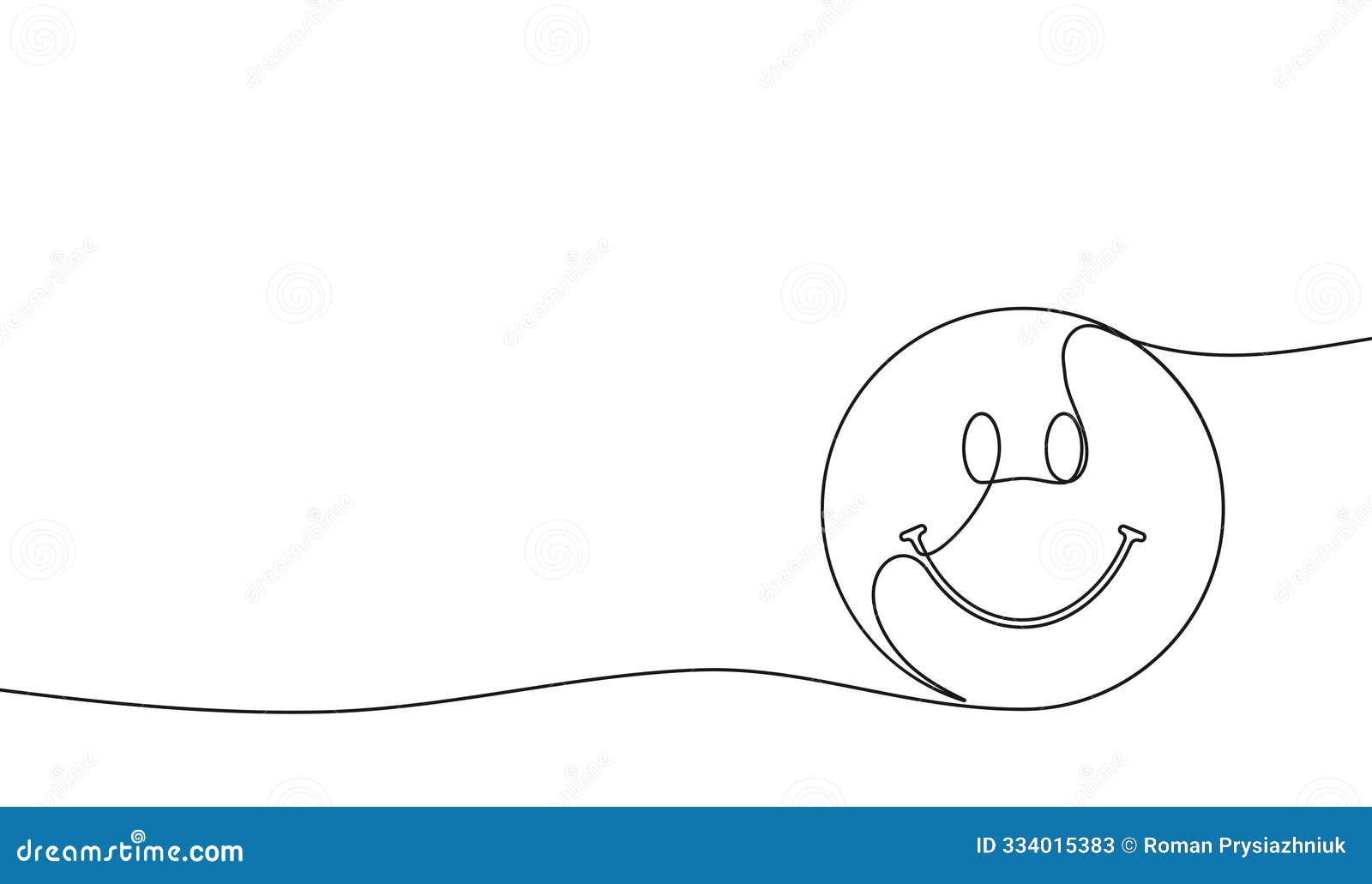 Continuous One Line Drawing Of Smile. Single Line Pattern Of Smile ...