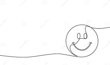 Continuous One Line Drawing of Smile. Single Line Pattern of Smile ...