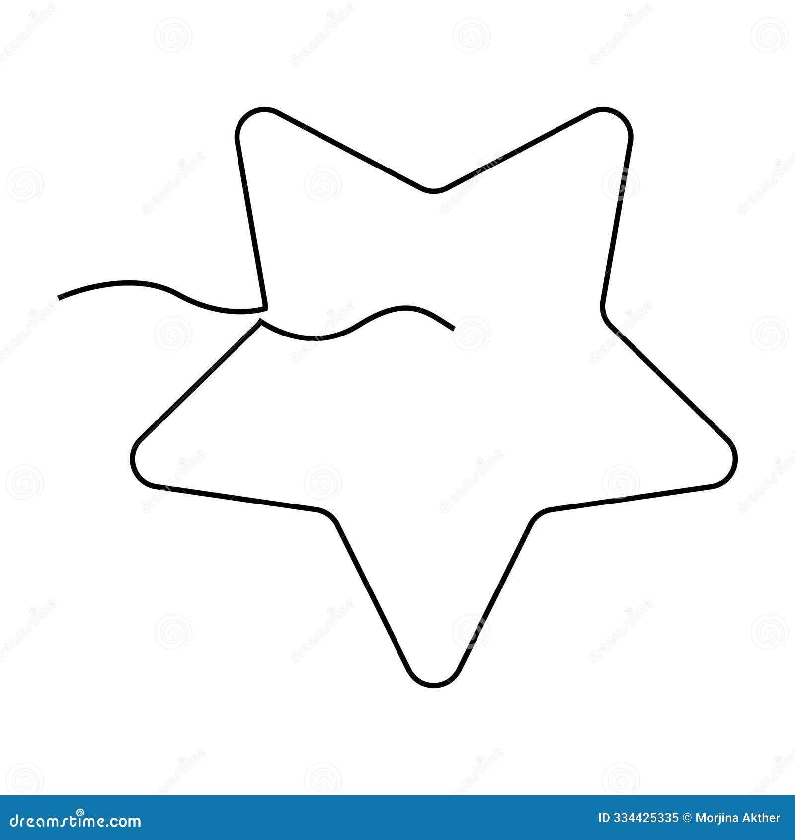 Continuous One Line Drawing of a Starfish. Stock Vector - Illustration ...