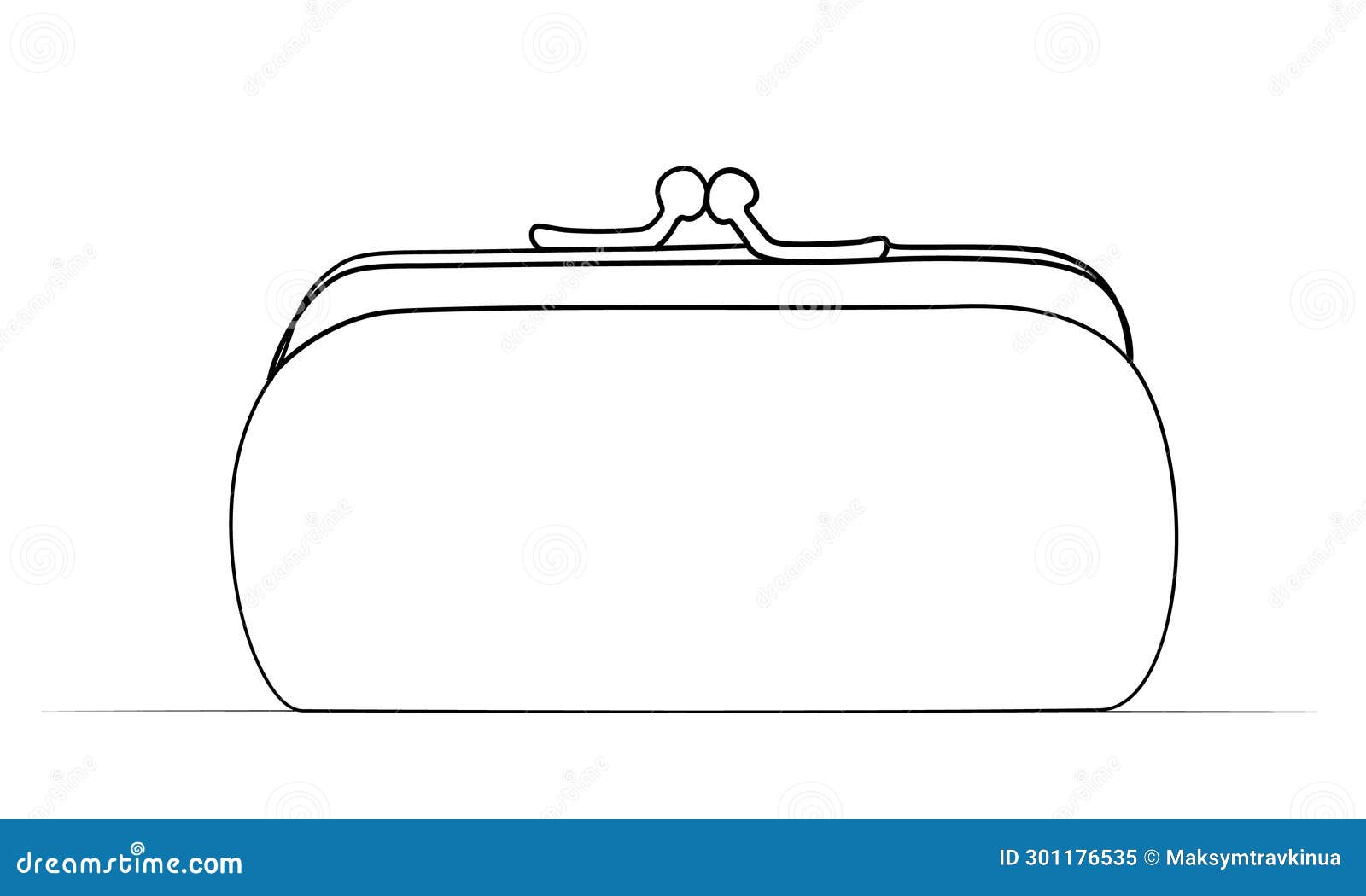 Continuous One Line Drawing of a Wallet. Vector Stock Vector ...