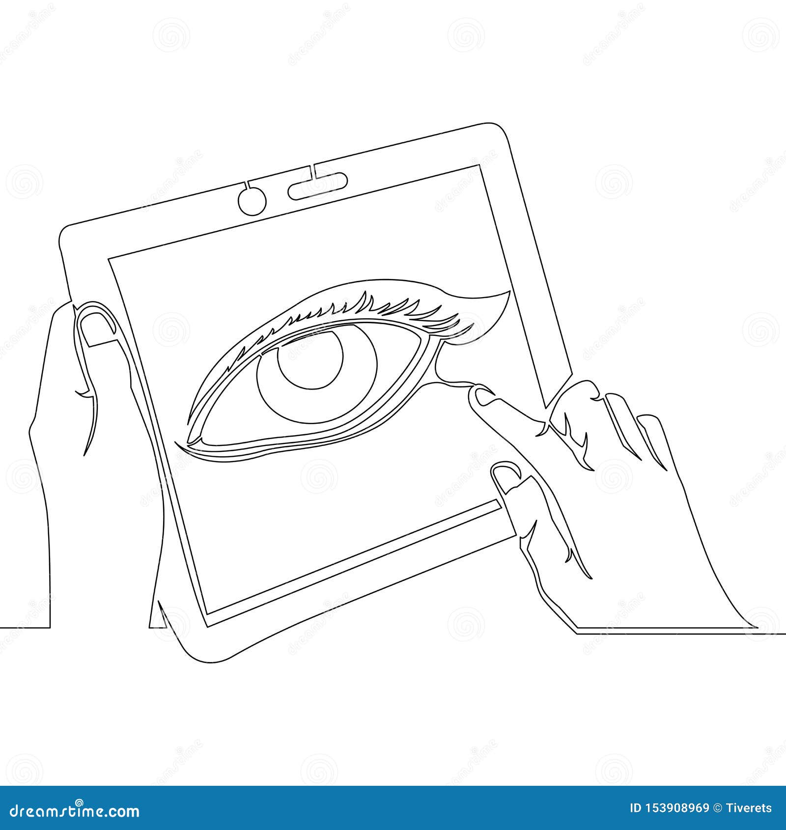 Continuous One Line Drawn Visualization Concept Stock Vector ...