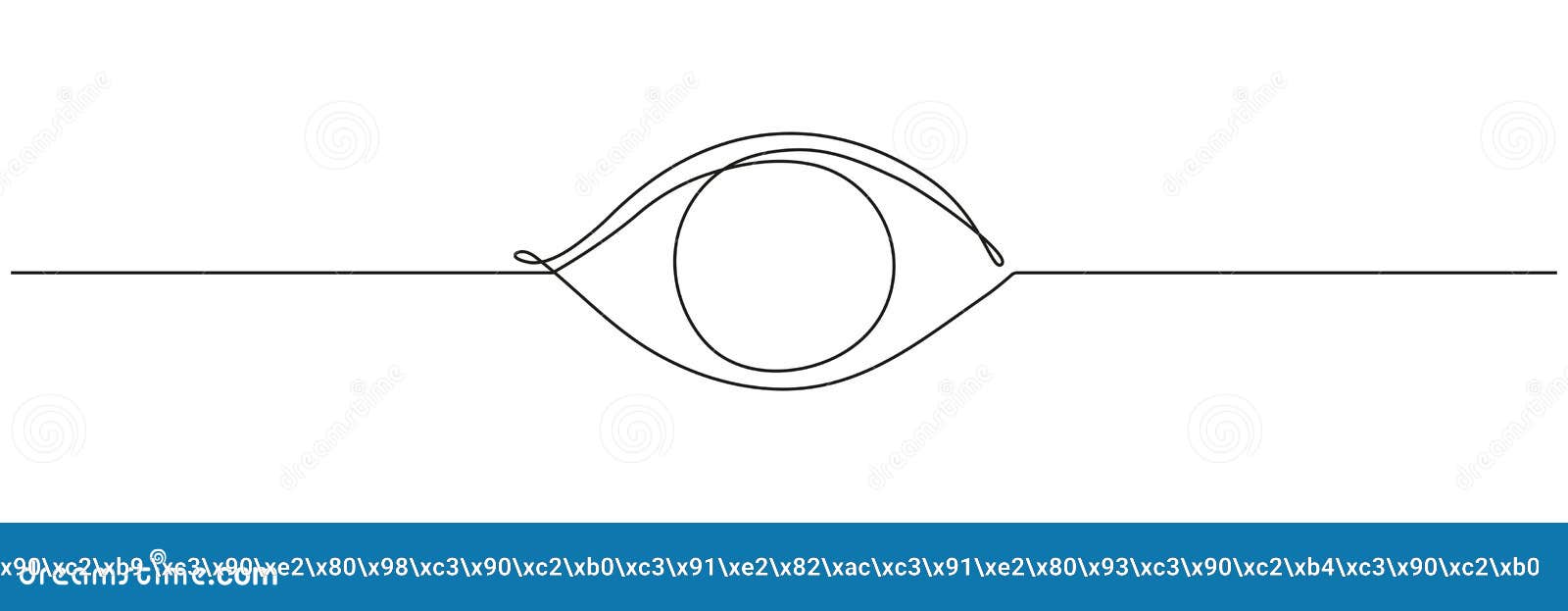 Continuous One Line Eye Drawing Stock Illustration - Illustration of ...