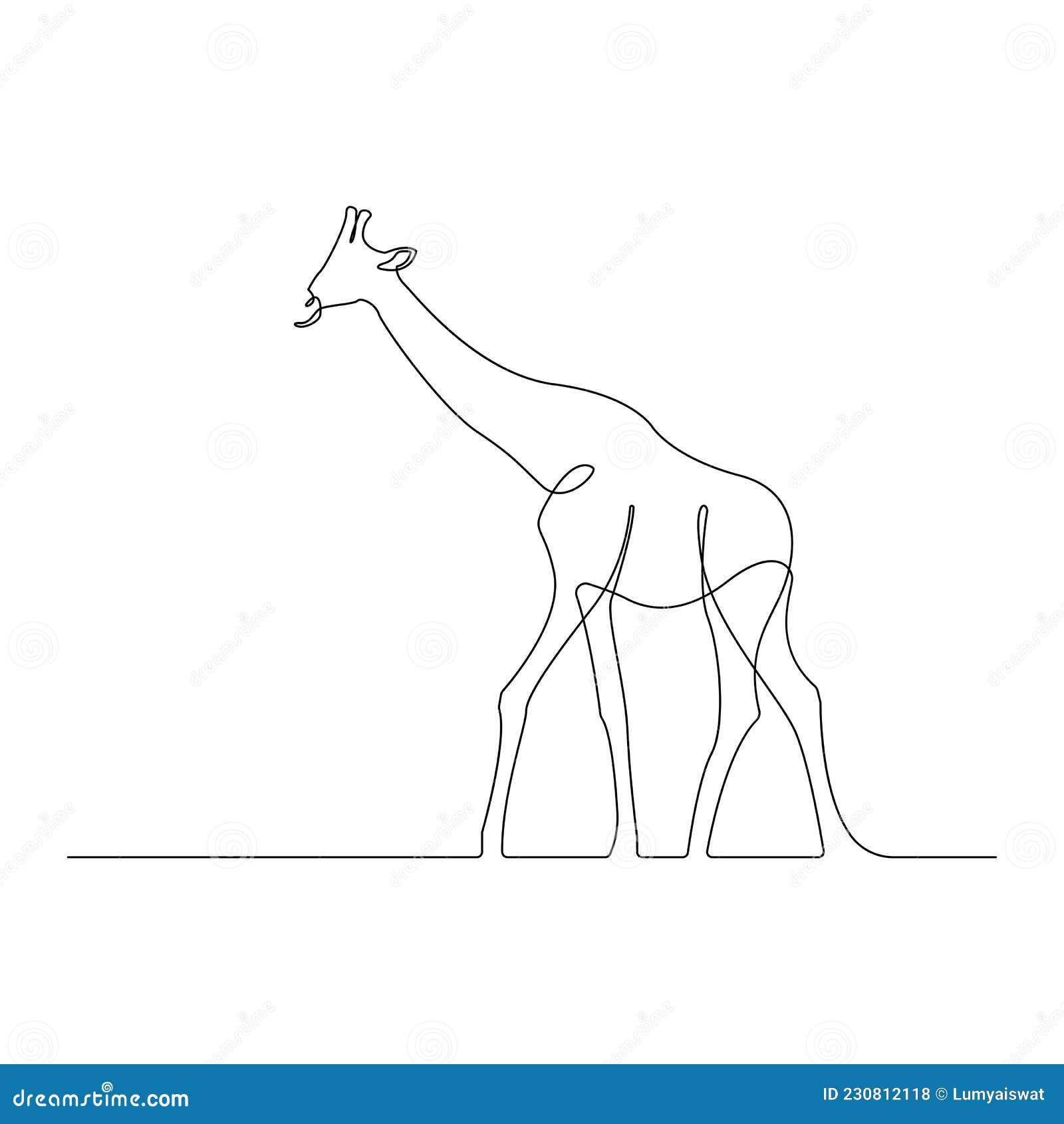 Giraffe Drawing Line Vector Design | CartoonDealer.com #136789811