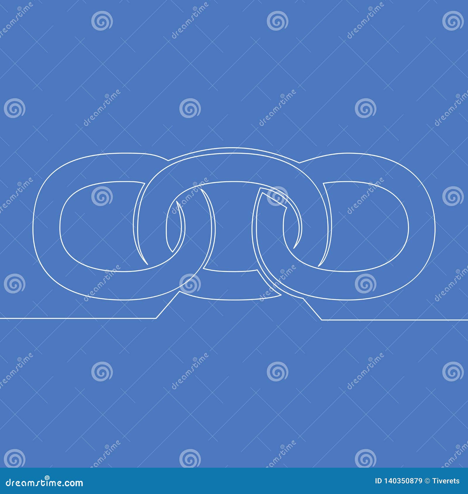 Continuous One Line Link Icon Vector Concept Stock Vector ...