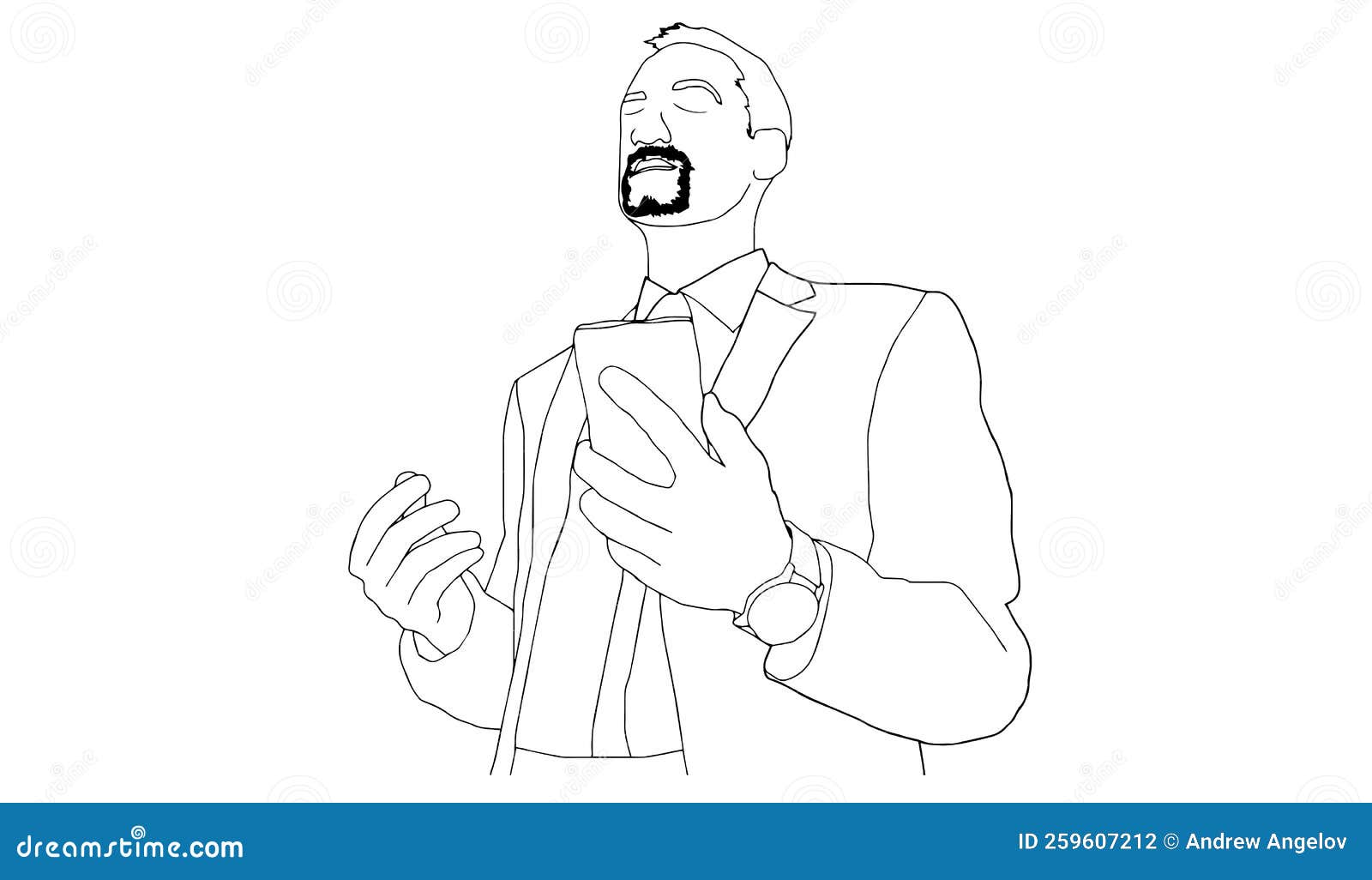 Continuous One Line Man Praying Outline Stock Vector - Illustration of ...