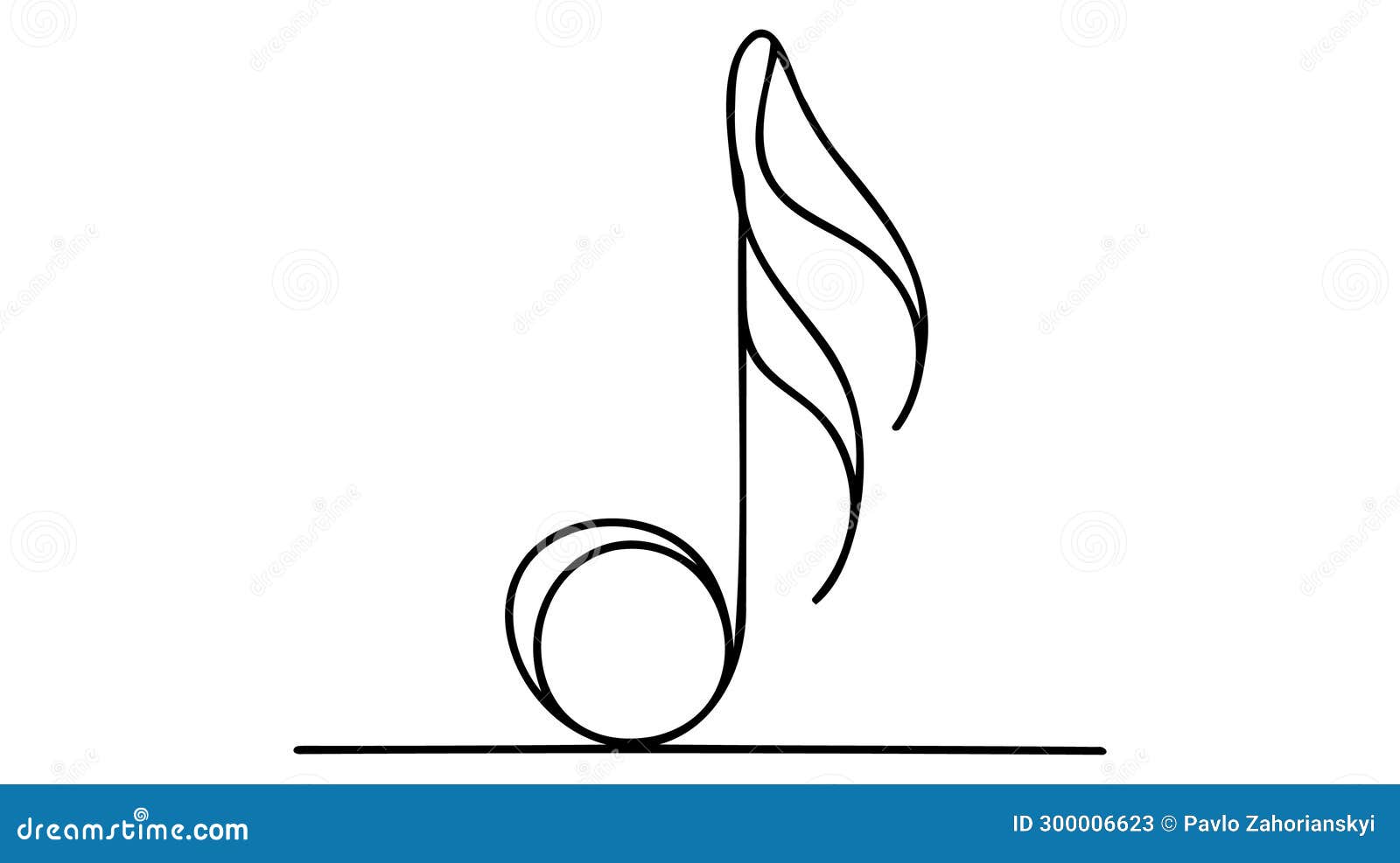 Continuous One Line Music Note, Musical Notes One Line on White ...