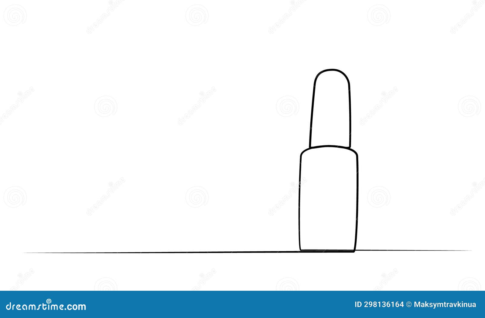 Animation Continuous Drawing, One Line Nail Polish. Stock Vector ...