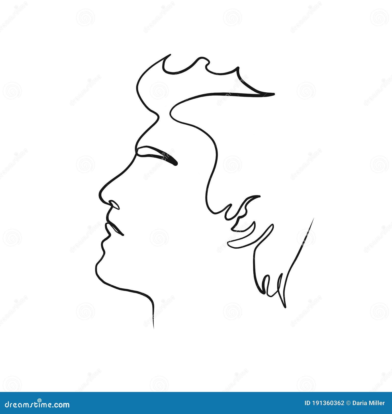 Continuous One Line Portrait Man. Stock Vector - Illustration of ... Continuous One Line Portrait Man. Stock Vector - Illustration of ...