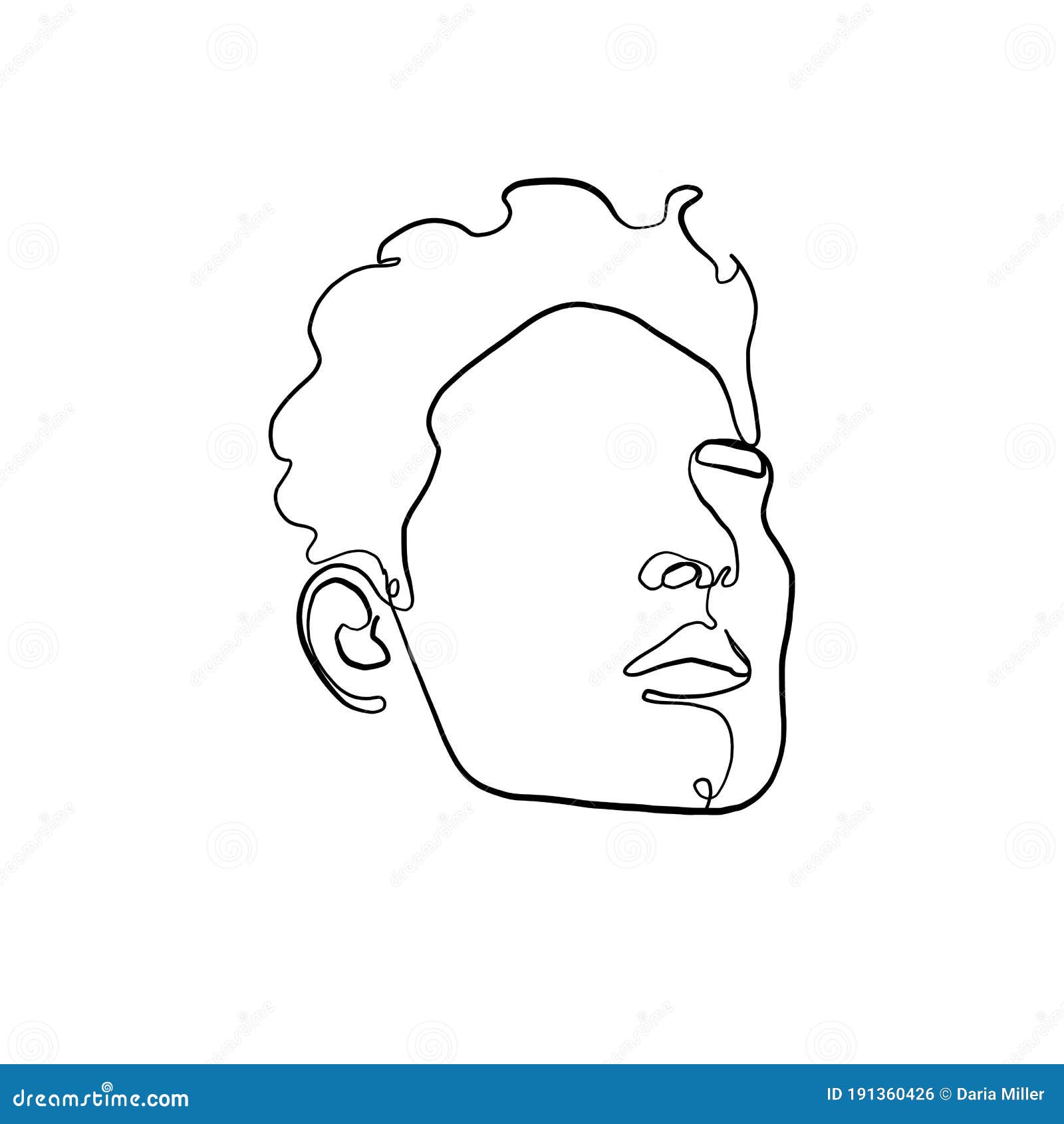 Continuous One Line Portrait Man. Stock Illustration - Illustration of ... Continuous One Line Portrait Man. Stock Illustration - Illustration of ...