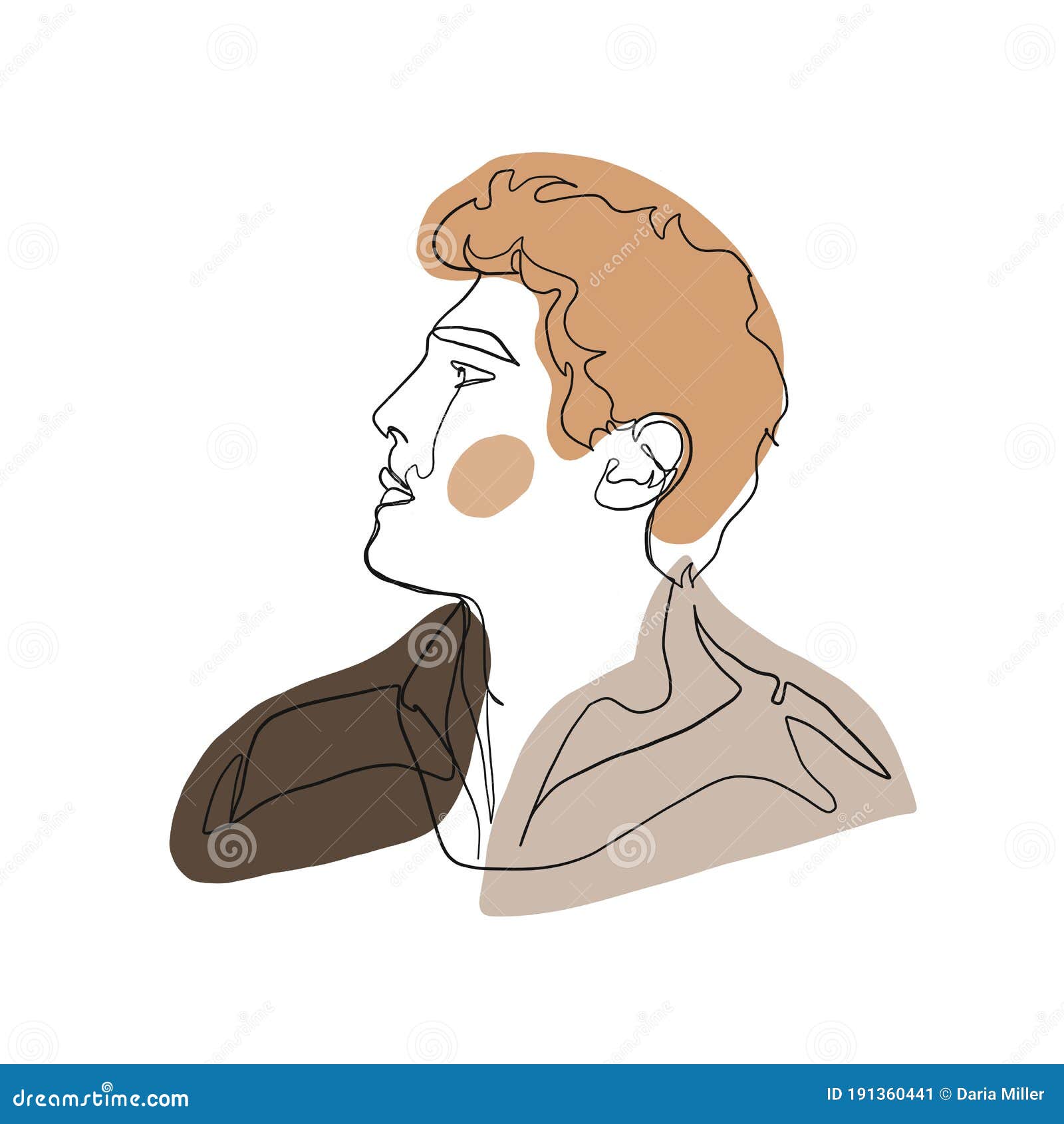 Continuous One Line Portrait Man. Stock Vector - Illustration of ... Continuous One Line Portrait Man. Stock Vector - Illustration of ...