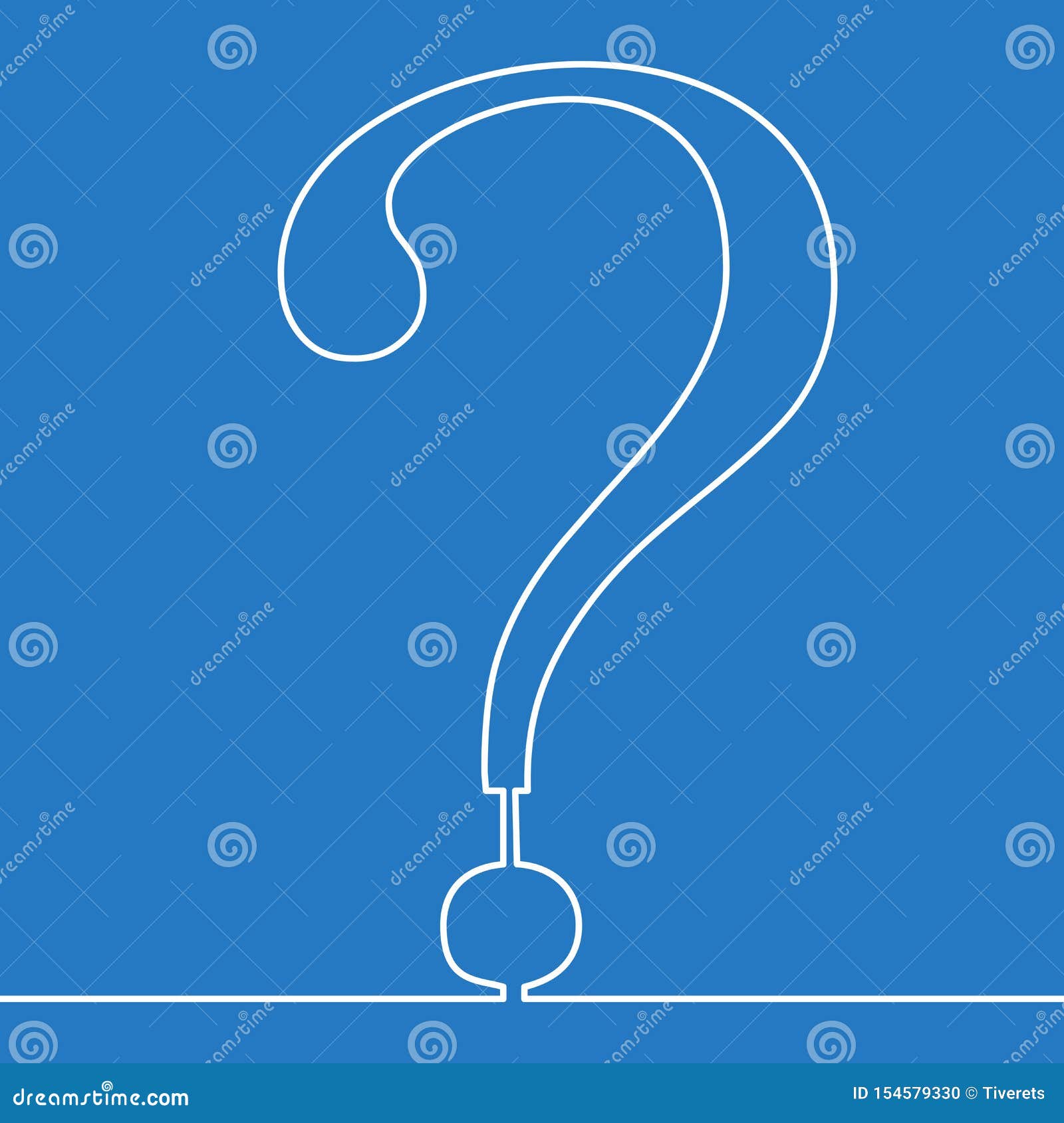 Continuous One Line Question Mark Drawn Concept Stock Vector ...
