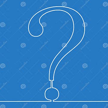 Continuous One Line Question Mark Drawn Concept Stock Vector ...