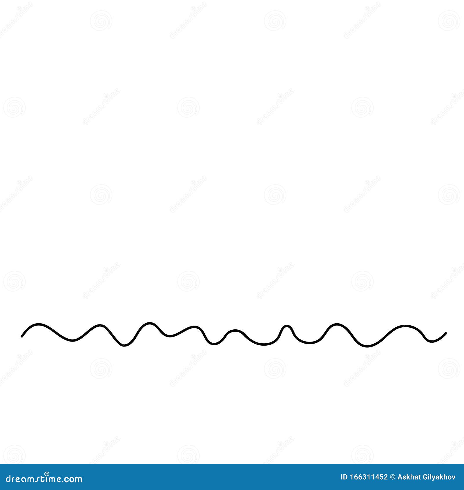 Continuous One Line Water Wavy Line. Marine Theme. Stock Illustration ...