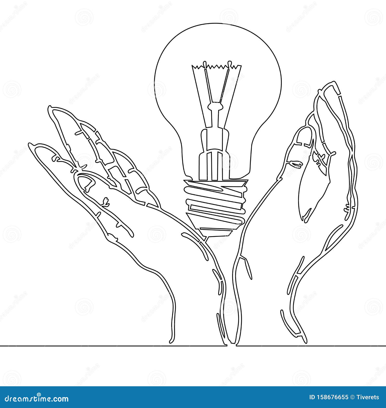One Line Drawing Finding an Idea Concept Stock Vector - Illustration of ...