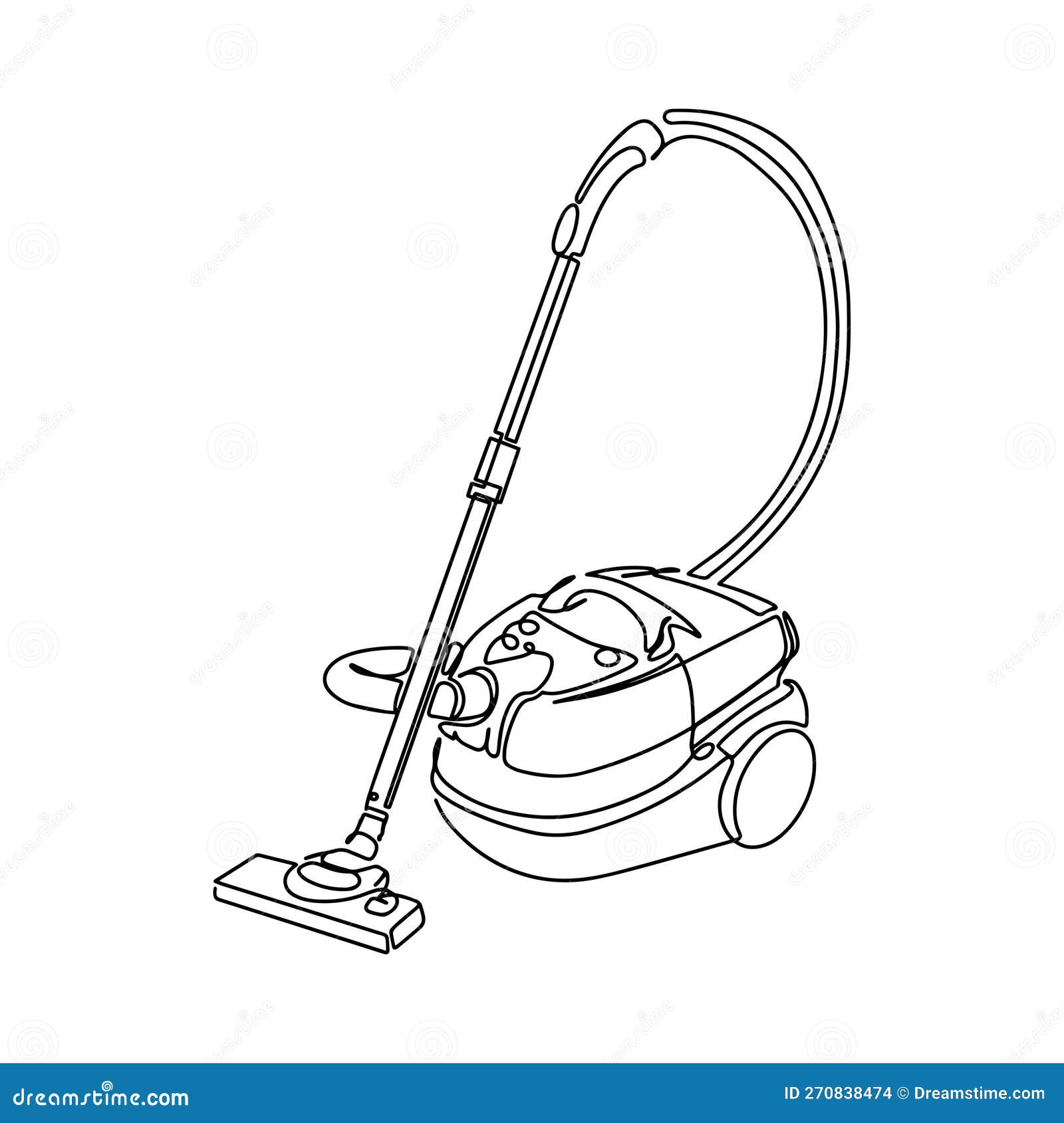 Continuous One Single Line Drawing Vacuum Cleaner Icon Vector ...