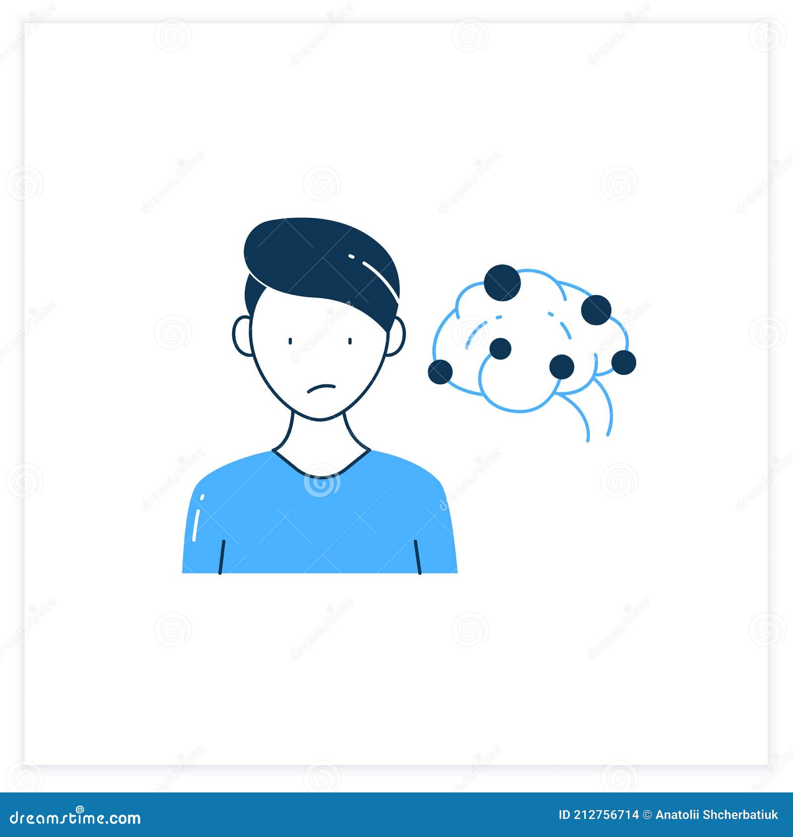 Continuous Partial Attention Flat Icon Stock Vector - Illustration of ...