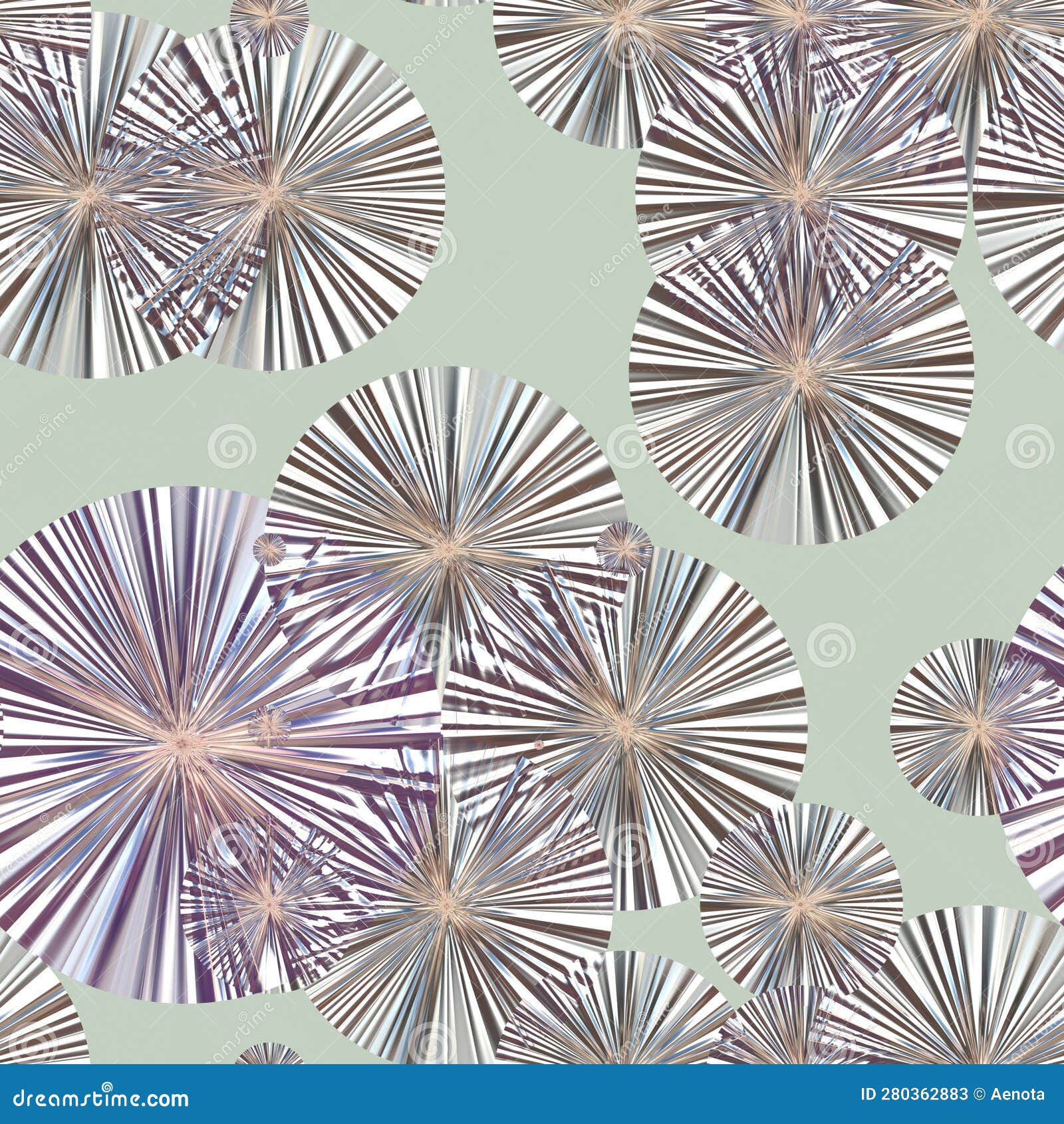 Continuous Pattern of Abstract Dandelion Stock Illustration ...