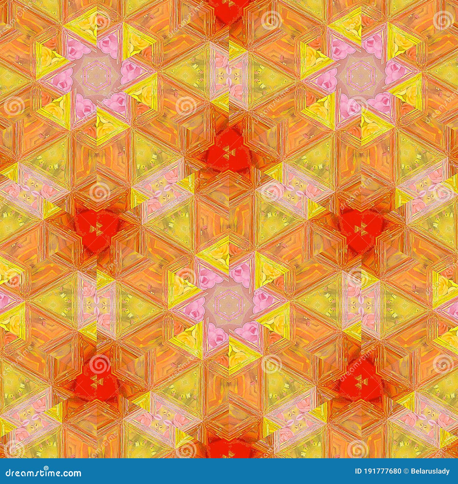 Continuous Pattern in Autumn Colors. Bright Orange Optical Illusion ...