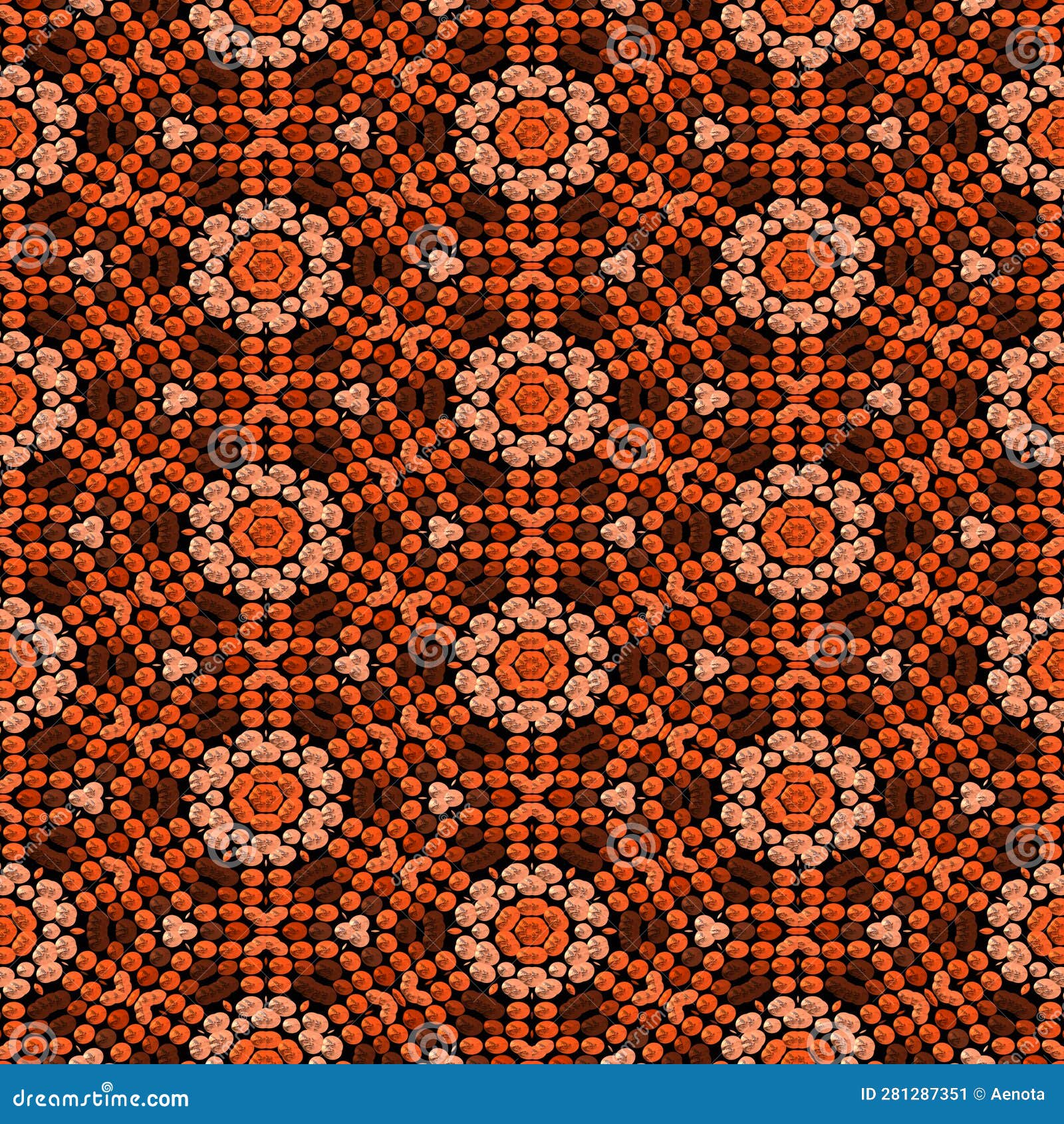 Continuous Pattern of Beadwork Stock Illustration - Illustration of ...