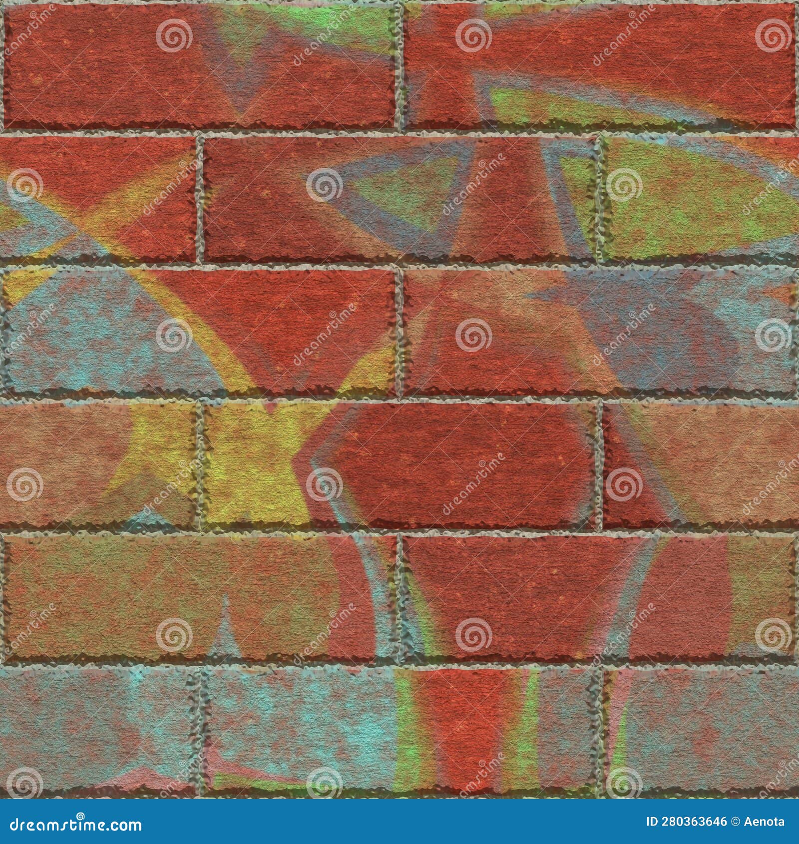 Continuous Pattern of Graffiti Brick Wall Stock Illustration ...