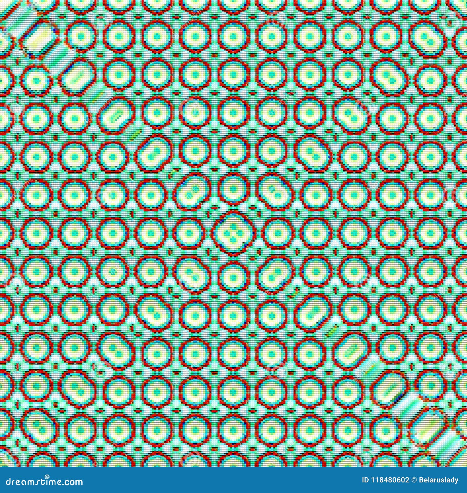 Circles Continuous Pattern Il Light Teal Color Stock Photo - Image of ...