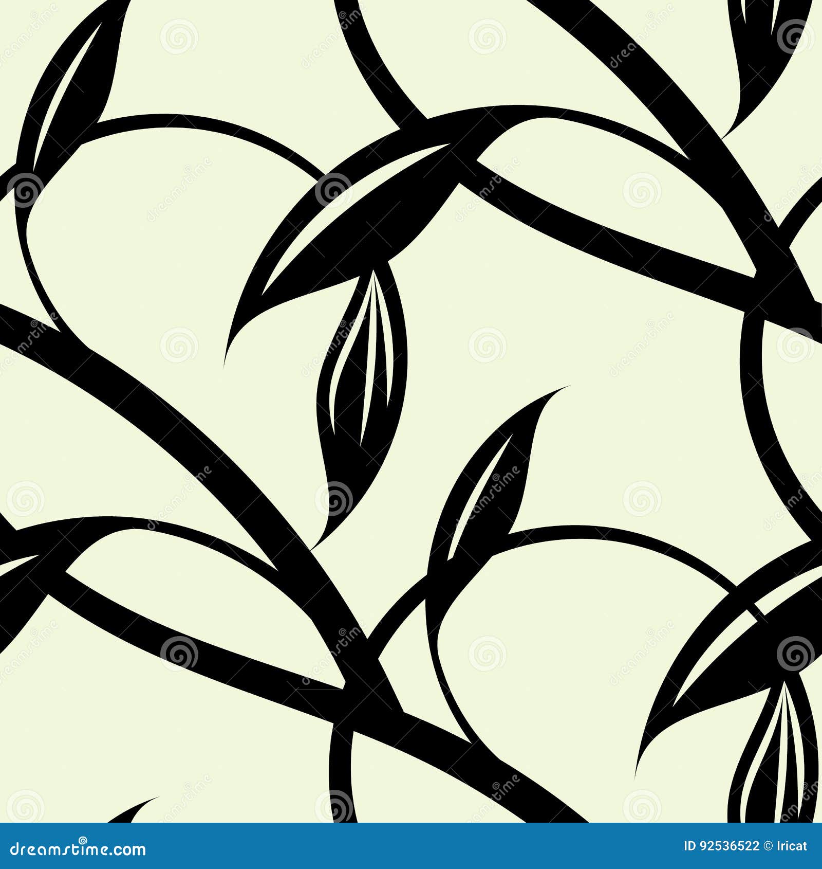 Continuous Pattern of Intertwining Black Vines. Stock Vector ...