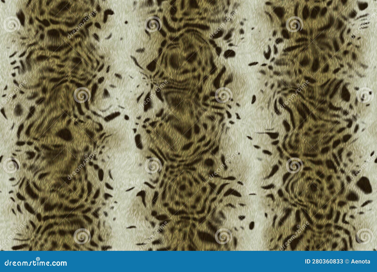Continuous Pattern of Natural Fur Stock Illustration - Illustration of ...