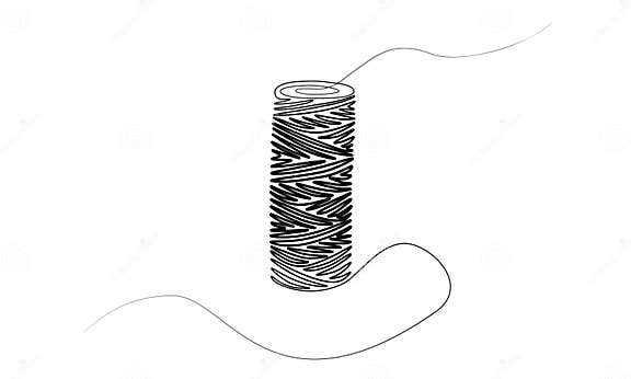 Animation of a Continuous Sewing Thread Pattern Stock Illustration ...