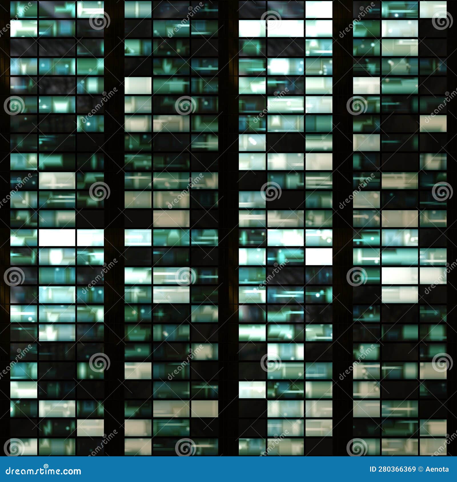 Continuous Pattern with Skyscraper Windows Stock Illustration ...