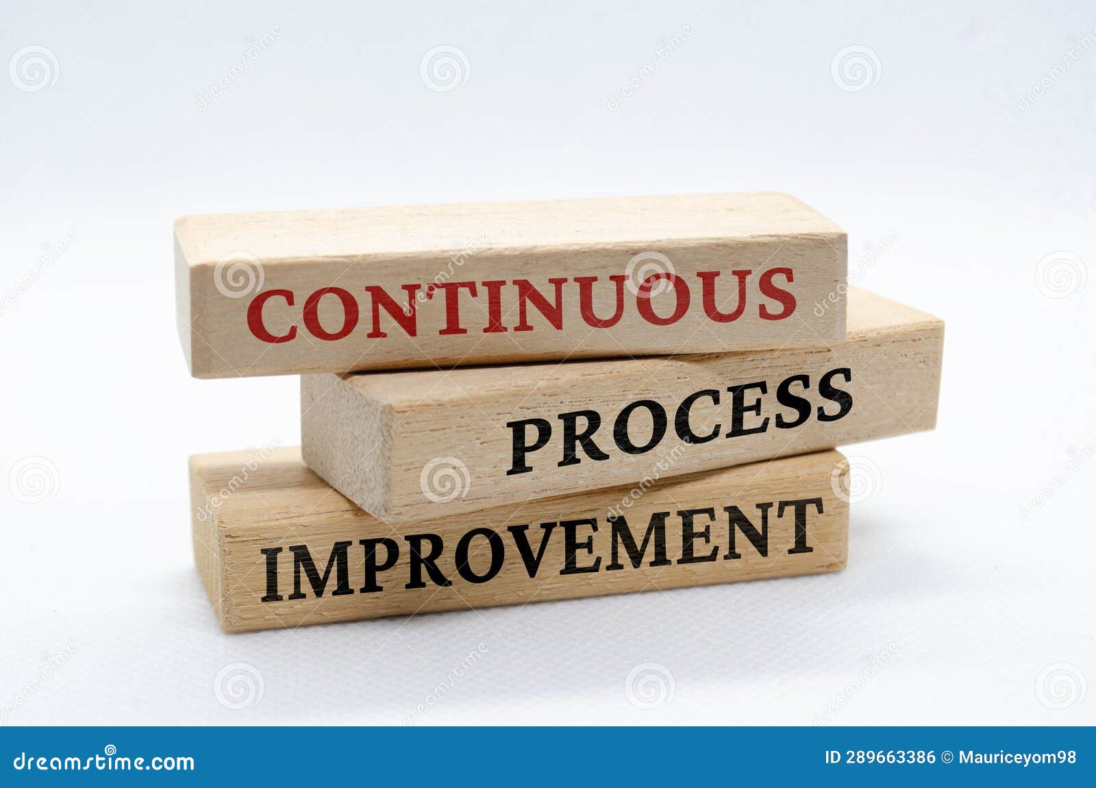 Continuous Process Improvement Text on Wooden Blocks. Business Culture ...