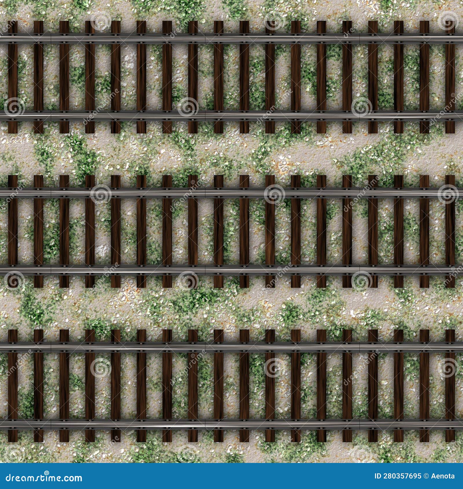 Continuous Rails Pattern. Railway Background Stock Illustration ...