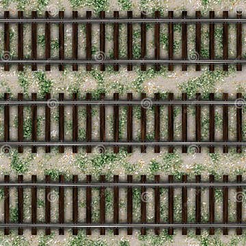 Continuous Rails Pattern. Railway Background Stock Illustration ...